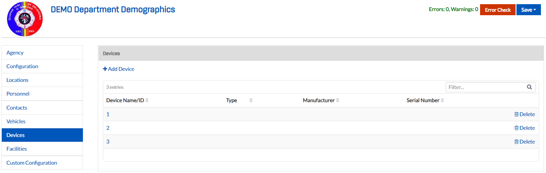 Manage Department Devices – TripTix