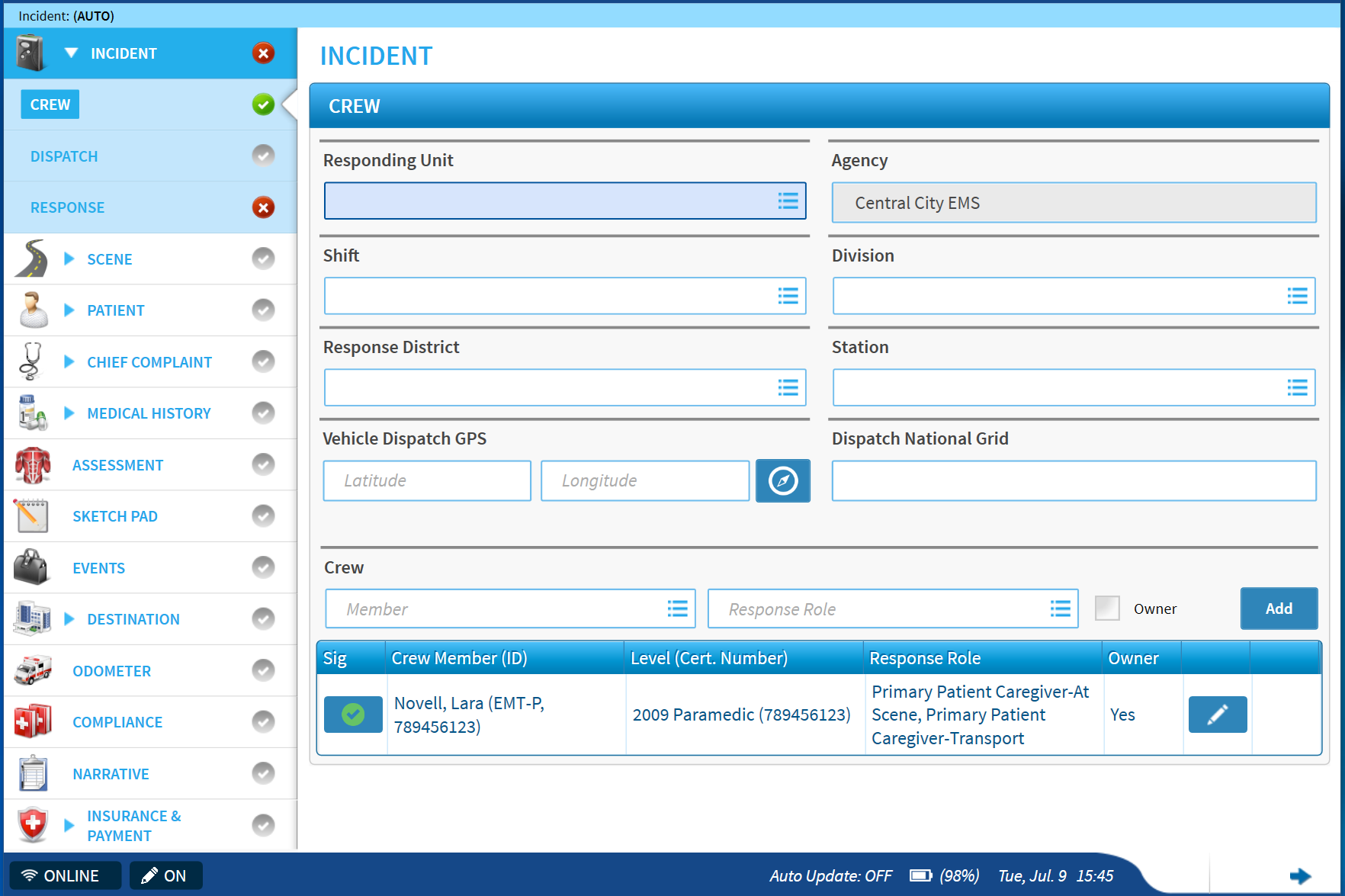 Create a Run Record – TripTix