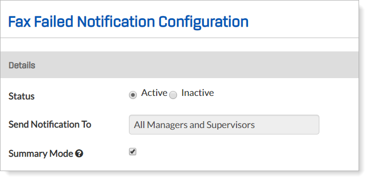 Manage Fax Failed Notifications – TripTix